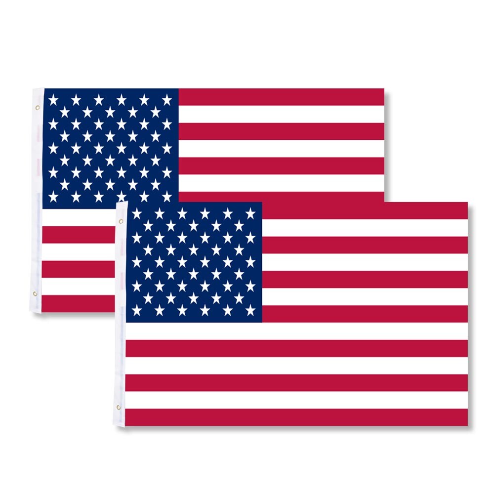 2 Pack 3x5 American Flag USA United States U.S Stripes Stars Flag ...