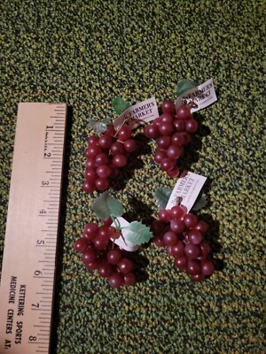 Mini Grapes Lot of 4 Plastic Grapes Wedding Favor Small Wine Decor 3 ...