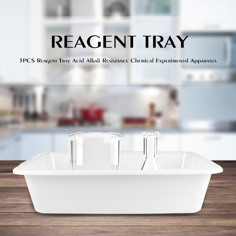 3 PCS Reagent Tray Laboratory Equipment Plastic Chemcial Resistant | eBay