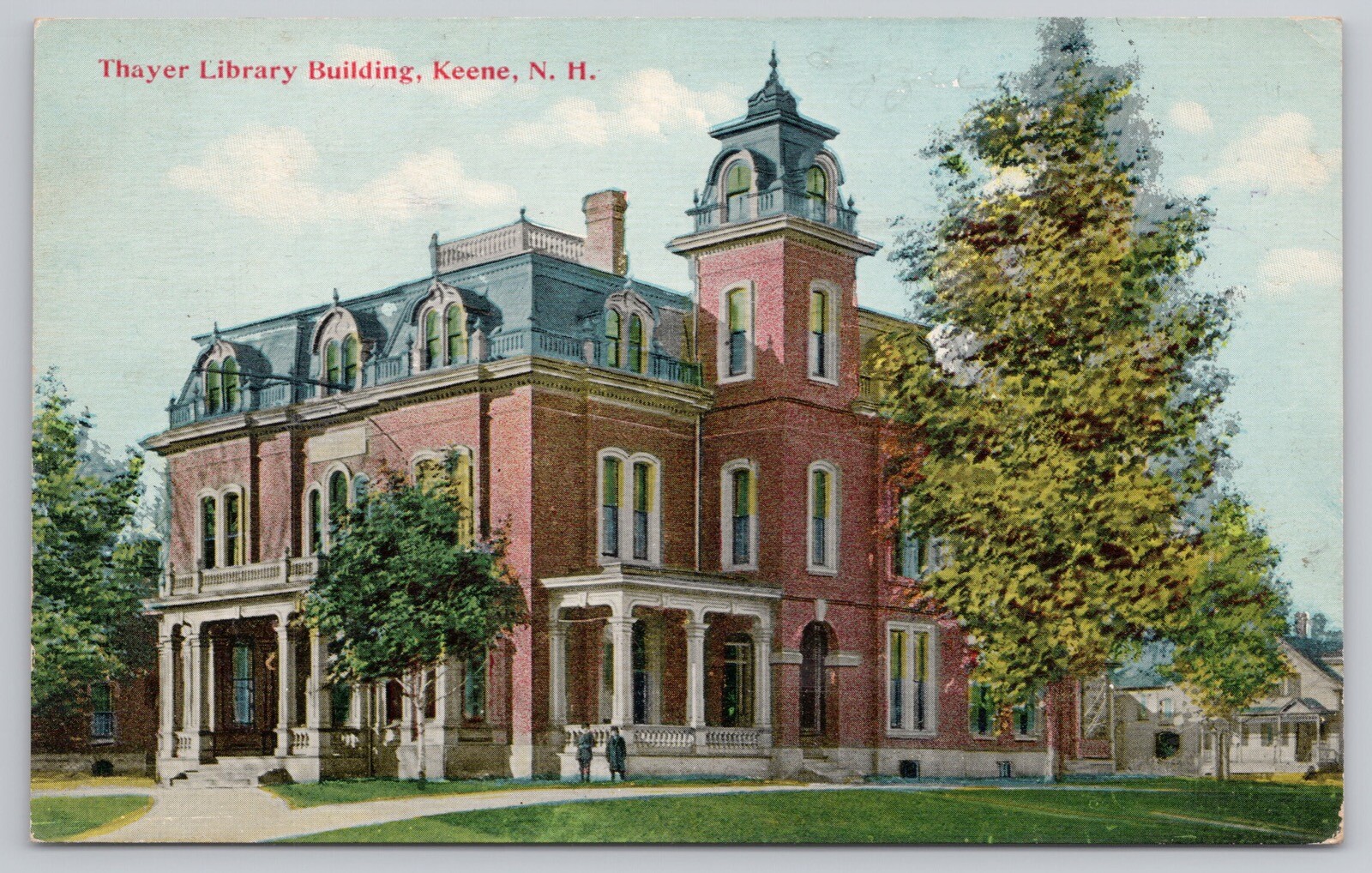Thayer Library Building Keene New Hampshire NH DB Postcard Vtg Unposted ...