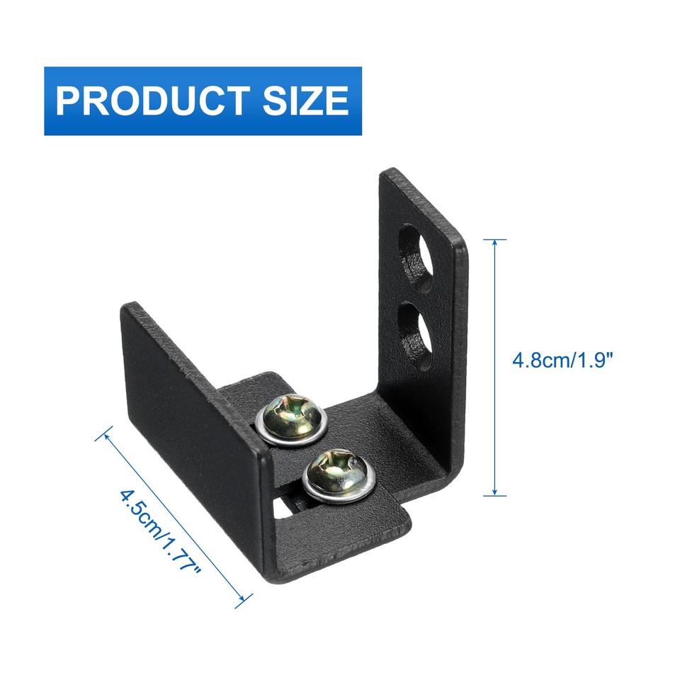 Barn Door Bottom Floor Guide Adjustable U Bracket Flat Swing Stopper, Black 636939812119| eBay