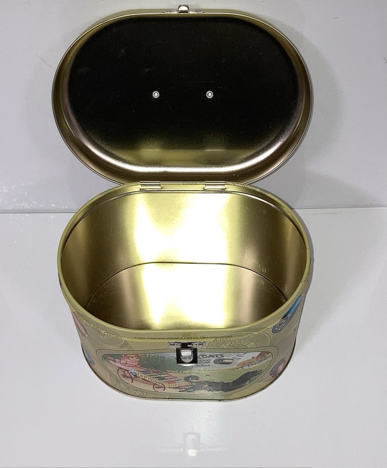 J&P Coats Empty Sewing Themed Collectible Tin Box with Handle - 2005 | eBay