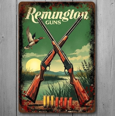 Remington Guns 8 x 12 Vintage Novelty Metal Sign Made In USA | eBay
