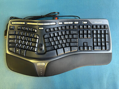 Microsoft KU-0462 Natural Black Ergonomic Wave USB Keyboard 4000 v1.0 ...