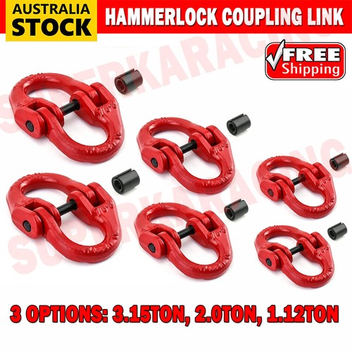 2Pack 6mm 8mm 10mm Hammerlock Safety Chain Connector Tow Hitch Coupling Link NSW | eBay