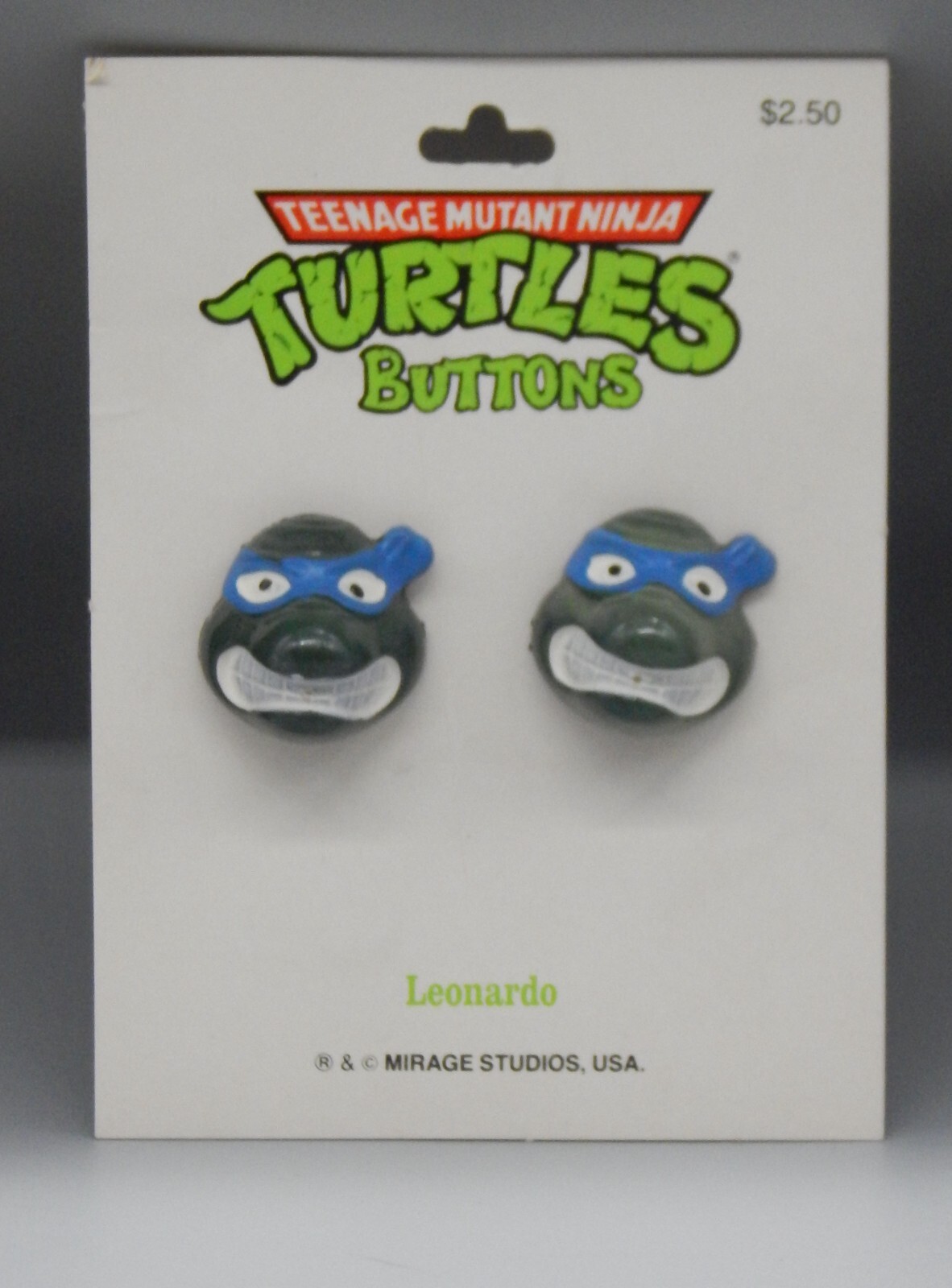 Vintage TEENAGE MUTANT NINJA TURTLES Leonardo BUTTONS craft SEWING Leo ...