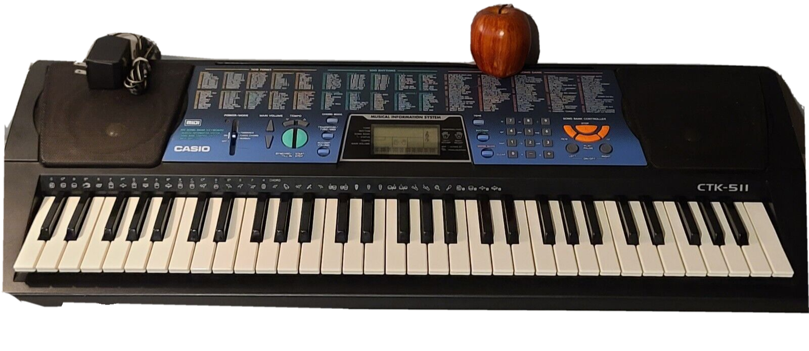 Casio Electronic Keyboard CTK 519 Full Size 61 Key W Tones Rhythms ...