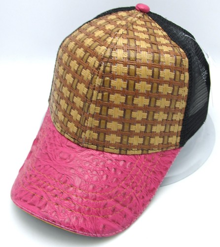 NWT Straw Mesh Trucker Hat Baseball Cap Snapback Adjustable Faux ...