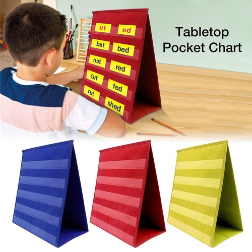 Classroom Pocket Chart Organizer Table Top Pocket Chart Stand Desktop ...