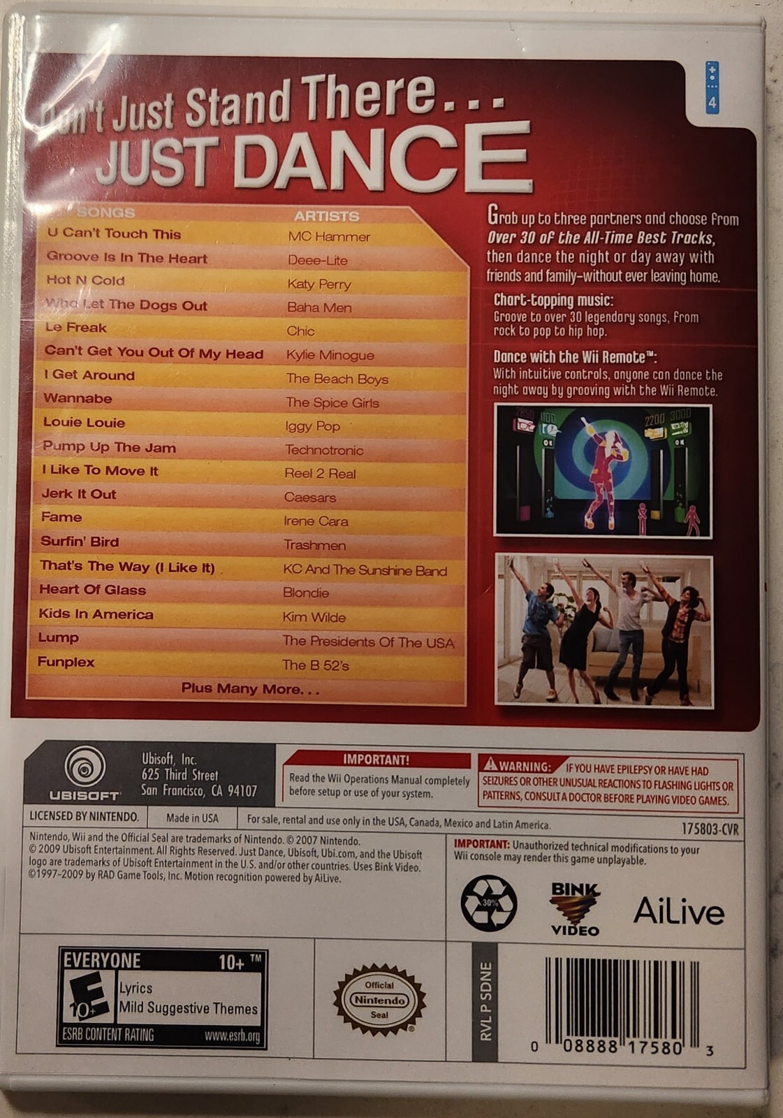 Nintendo Wii Just Dance 2009 Ubisoft Video Game Complete 8888175803| eBay