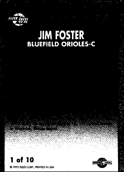 1993-94 Fleer Excel #1 Jim Foster First Year Phenoms | eBay