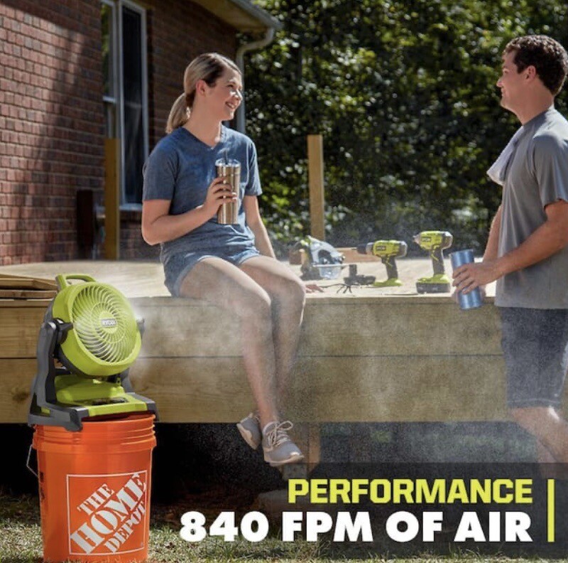 Ryobi PCL851K 18V 7.5" Misting Fan Kit for sale online | eBay