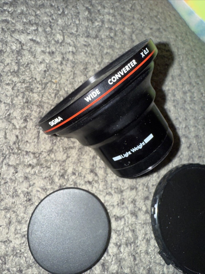 SIGMA Wide Converter for AF Video X 0.5 camera lens & caps Light Weight ...