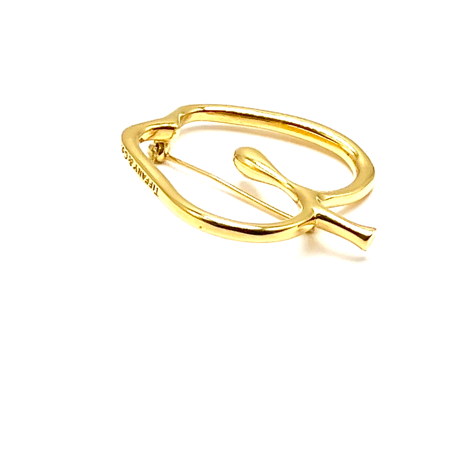Authentic! Vintage Tiffany & Co Peretti 18k Yellow Gold Large Apple Pin ...
