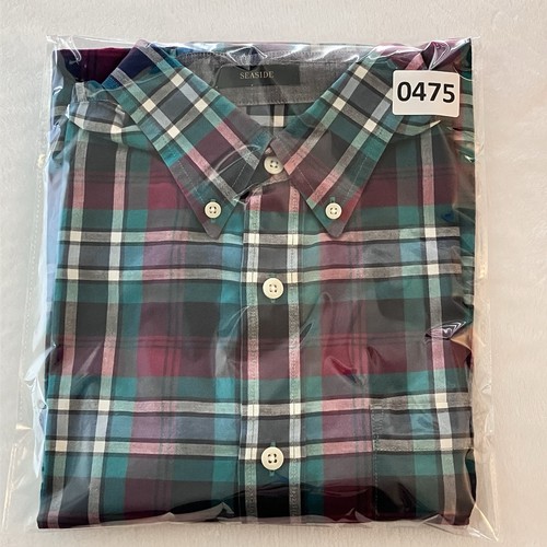 Surf Pendleton Seaside Plaid Shirt Mens Size Medium Short Sleeve Button ...