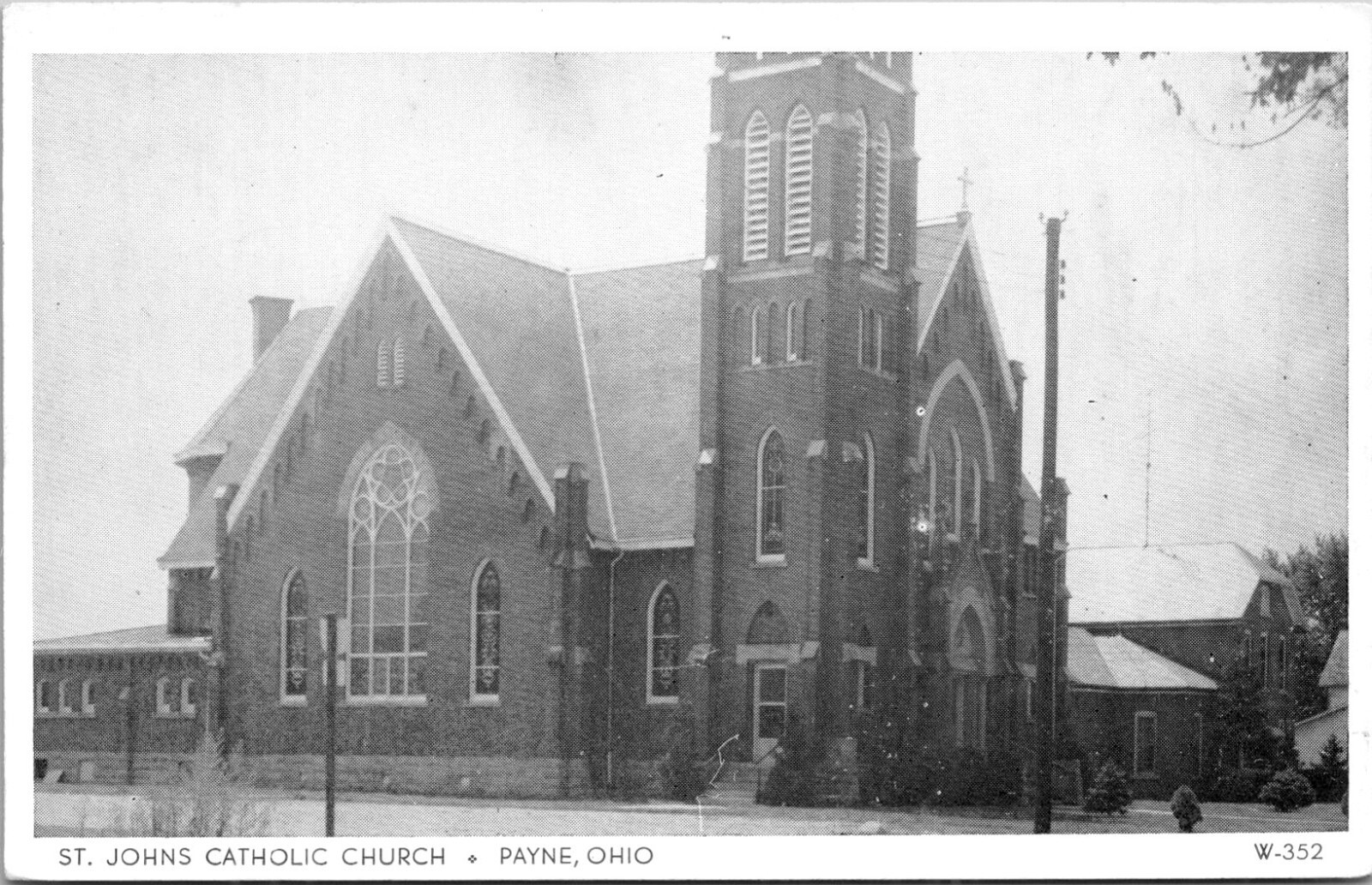 Payne Ohio OH St Johns Catholic Church Paulding County c1950s Postcard ...