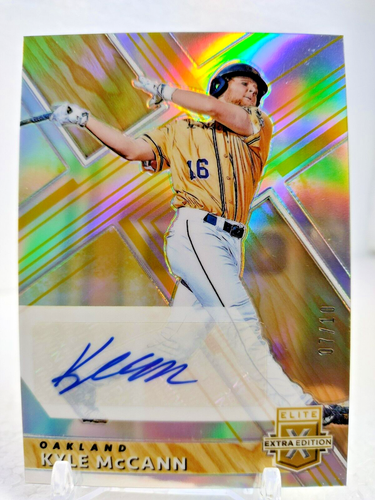 KYLE MCCANN /10 AUTO GOLD 2019 Panini Elite Extra Edition Optichrome ...