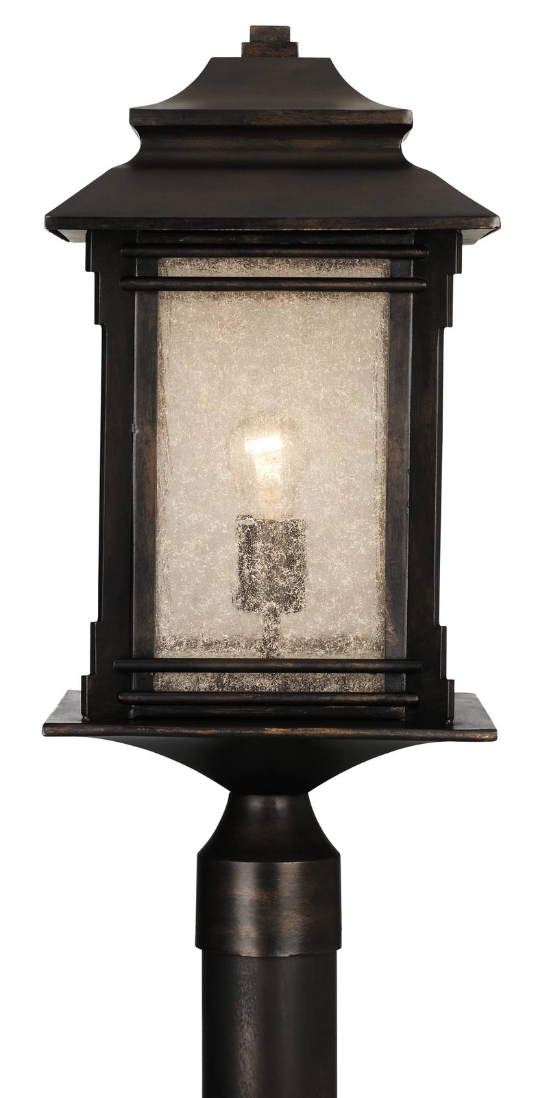 Hickory Point Rustic Farmhouse Outdoor Post Light Fixture Walnut Bronze ...