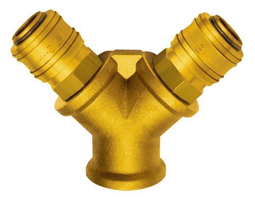 Riegler Verteiler mit 2 Kupplung Messing Innengewinde G1/2 - 117929 | eBay