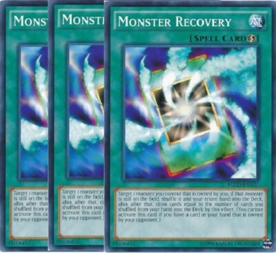 Yugioh - Monster Recovery x 3 - NM - Free Holographic Card | eBay
