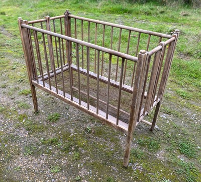 Vintage Antique Edwardian Wooden Drop Side Baby Cot in mahogany or ...