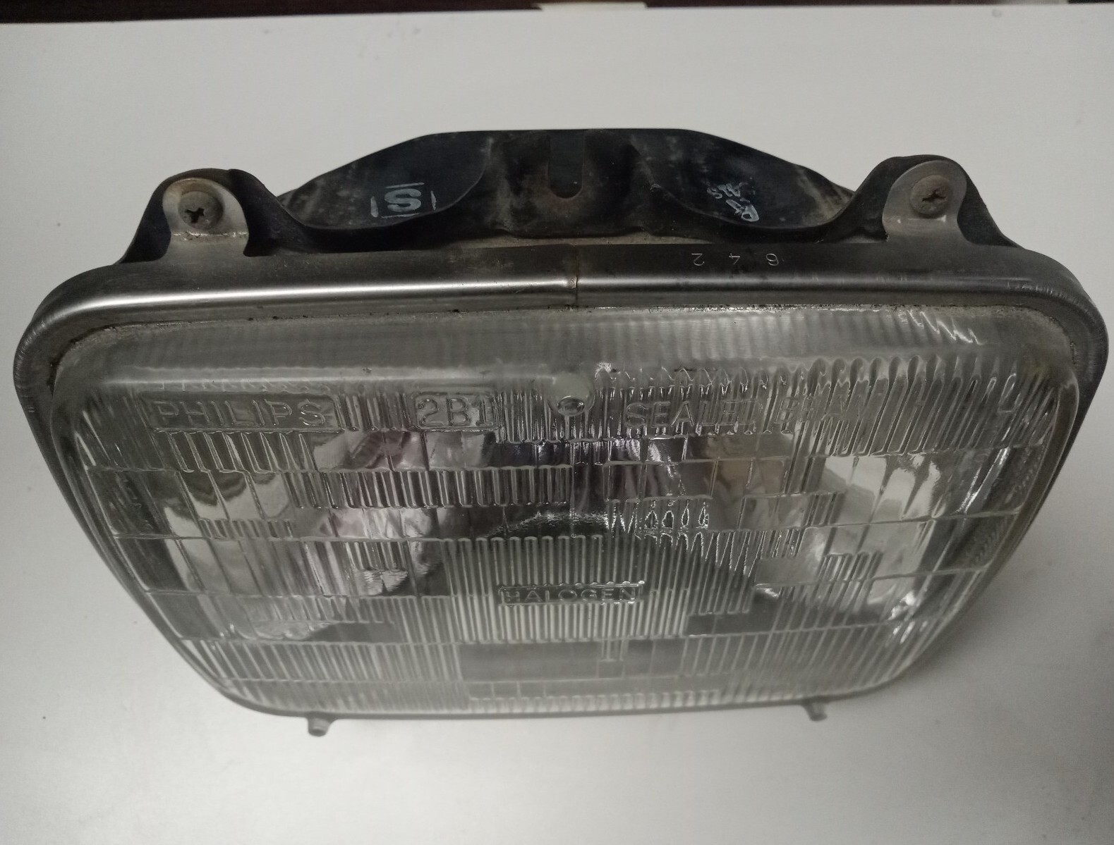 1984-86 NISSAN 300ZX Right Headlight w/ trim ring, metal bucket 2B1 ...