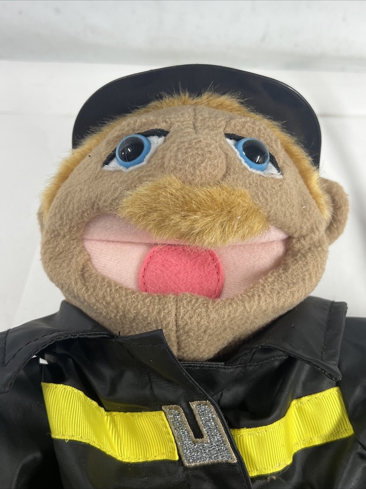 SML Melissa & Doug Brooklyn T Guy FIREFIGHTER Fireman Puppet Plush Hard ...