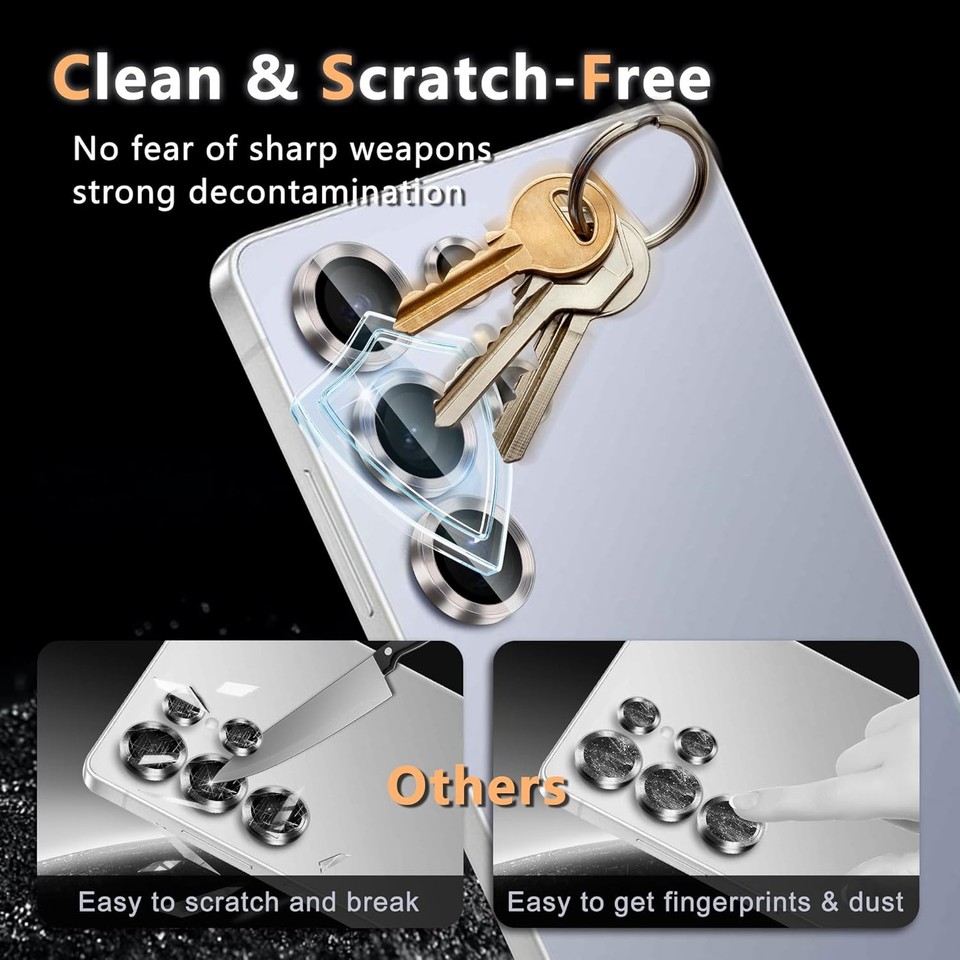 2 Pack Camera Lens Protector for Samsung Galaxy S25 Ultra, Tempered ...