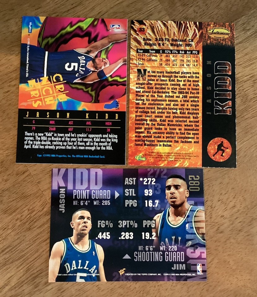 (3) Jason Kidd Basketball Card Lot | eBay