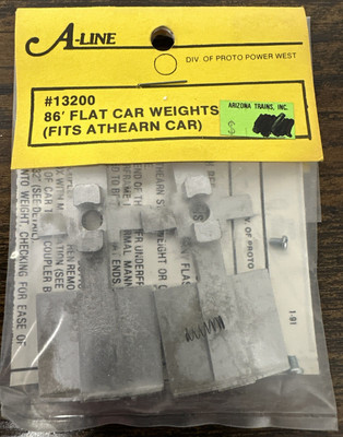 A-Line HO Scale #13200 85' Flat Car Weights for Athearn Blue Box 85 ...