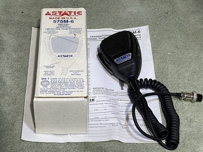 Astatic 575-M6 Microphone W/ Original Box & Manual - 5 Pin | eBay