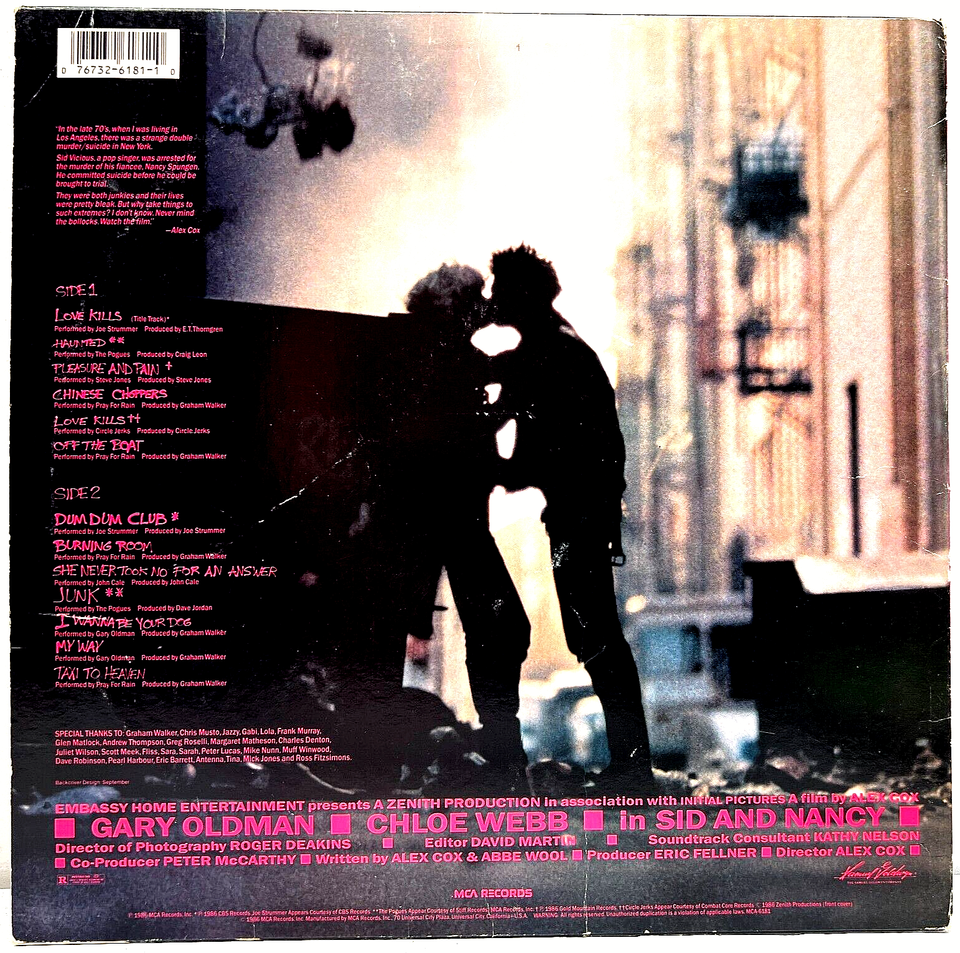 Sid & Nancy: Love Kills Various Artists 1986 Vinyl MCA Records 1st ...