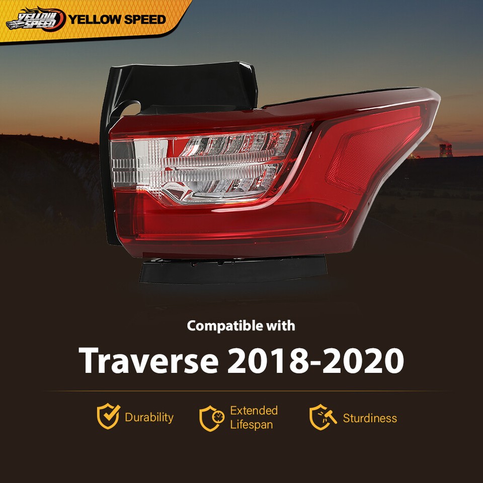Fit For 18-21 Chevrolet Traverse Passenger Side RH LED Right Tail Light ...