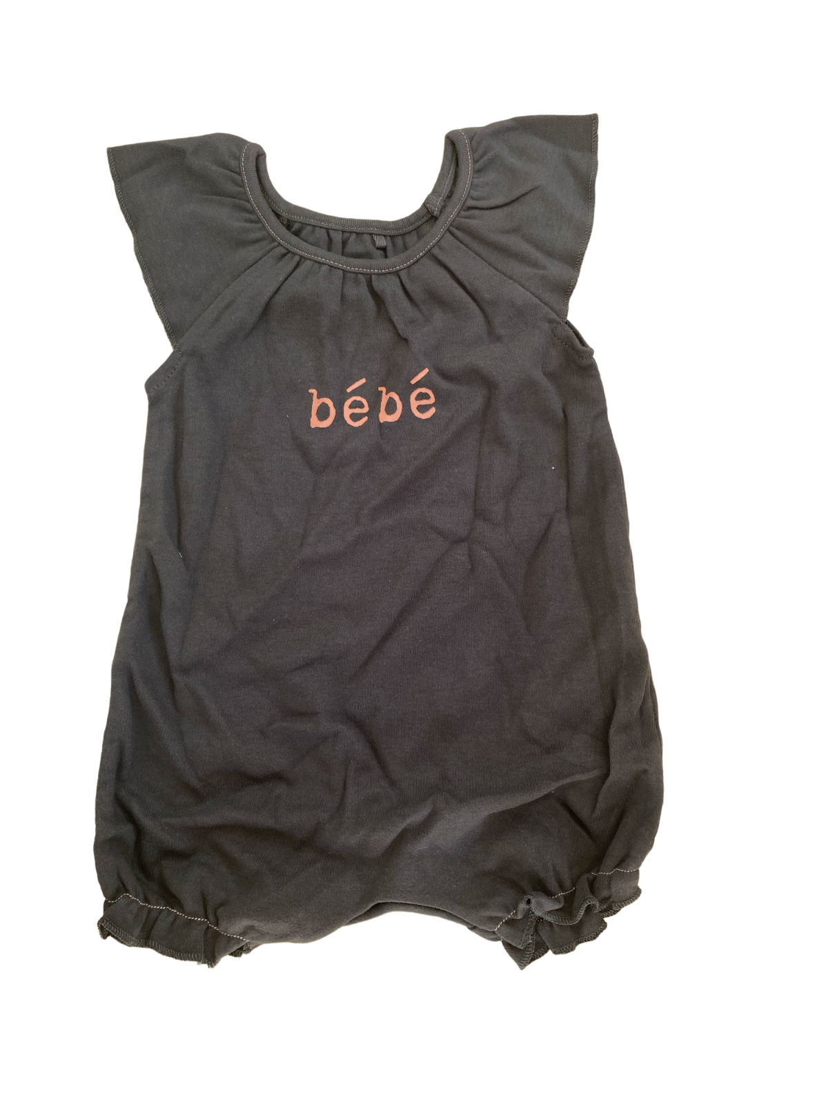 NEXT BABY GIRLS DARK GREY BEBE ROMPER SUIT ALL IN ONE SIZE UP TO 3 ...