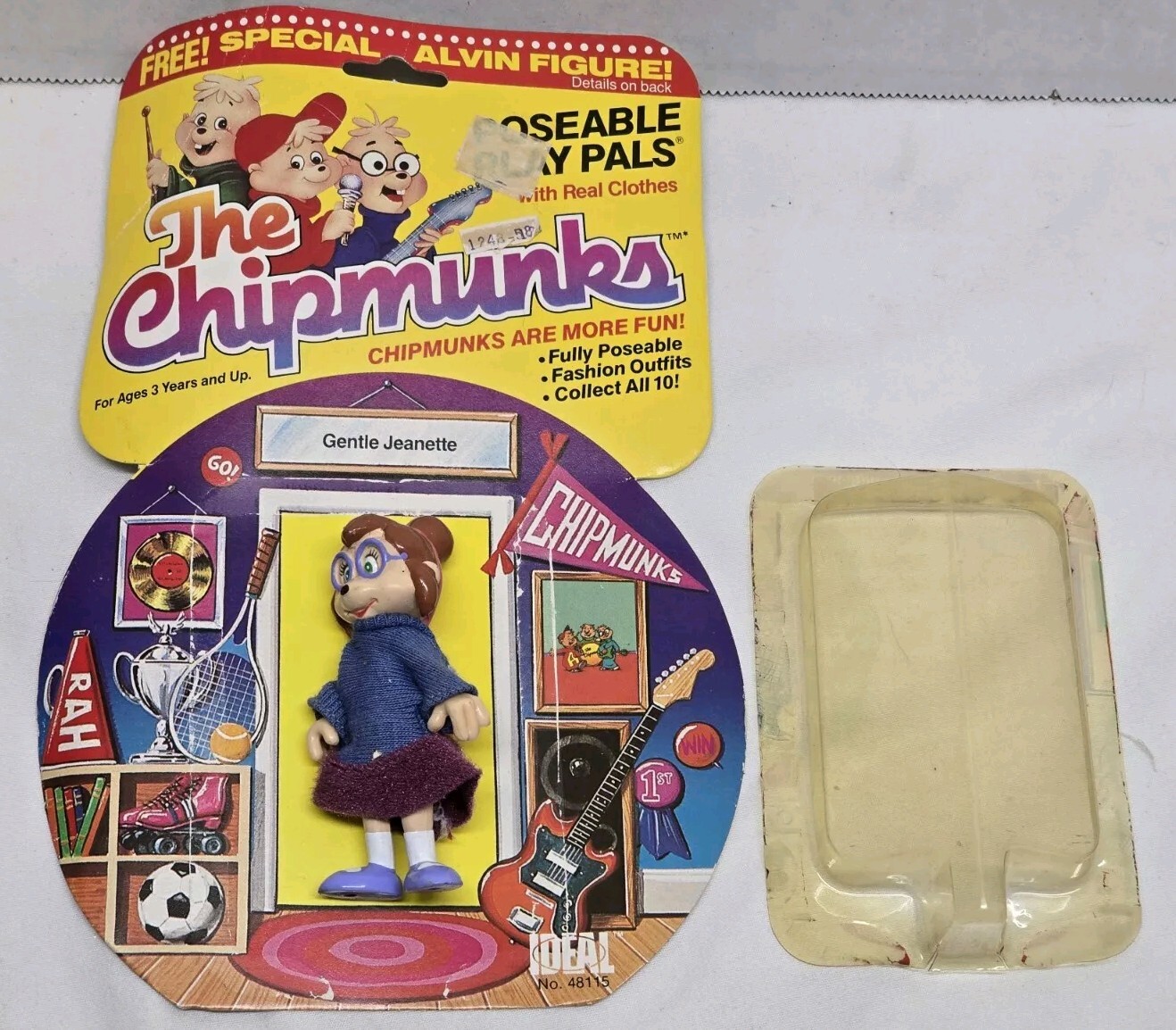 1984 Ideal Chipmunks Chipettes Play Pal Poseable Figure Gentle Jeanette ...