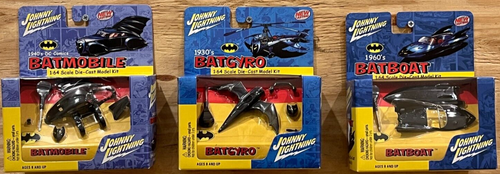 Johnny Lightning BatBoat, BatMobile and BatGyro 1:64 Scale Die Cast ...