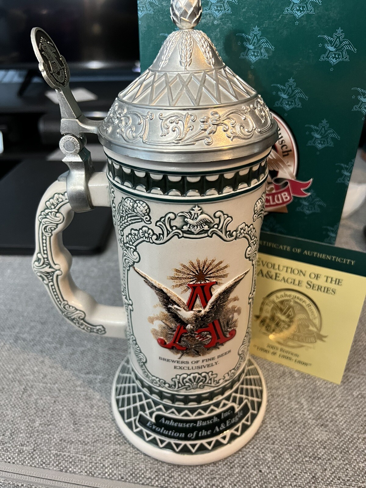 Anheuser Busch 2003 Evolution of the A&Eagle Series 03993 Stein CB26 ...