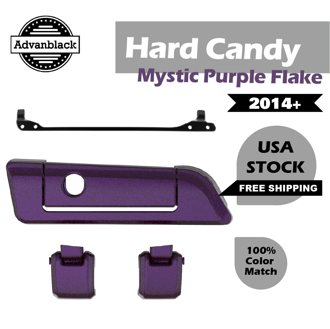Hard Candy Mystic Purple Flake Hinges Latch For Harley Tour Pack ...