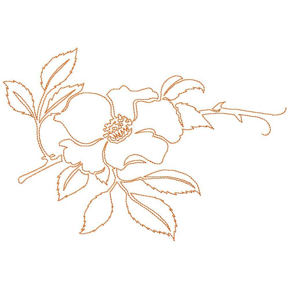 Free Motion Cherokee Rose 10 Machine Embroidery Designs CD in 7 sizes ...