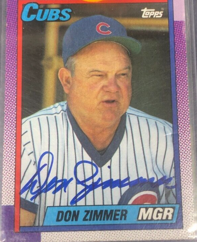 DON ZIMMER 1990 TOPPS AUTOGRAPHED CARD 549 CUBS | eBay