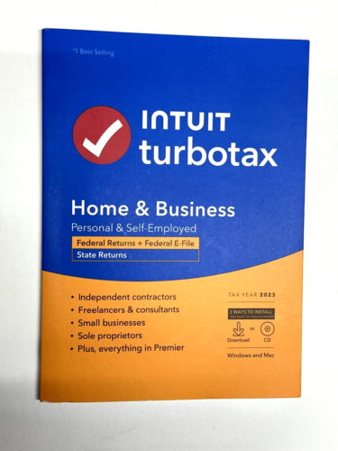 TurboTax Home & Business 2023 Federal E-file State for Windows/Mac USA ...
