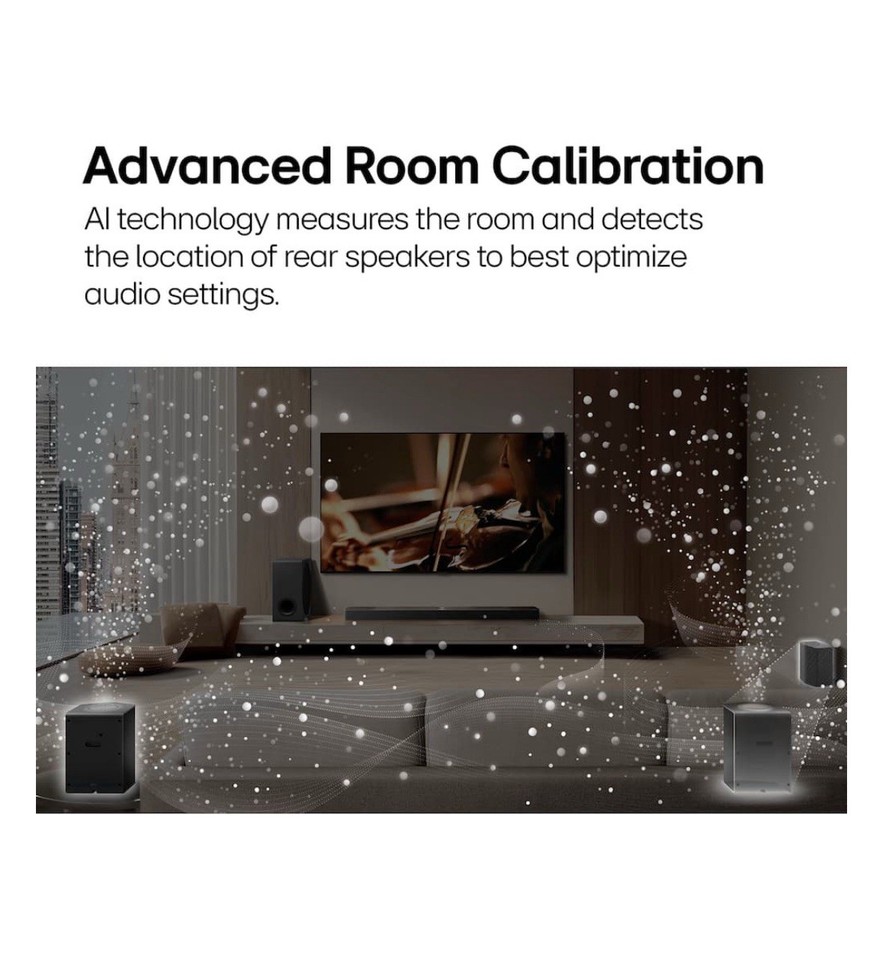 LG S80TR Home Theater 5.1.3ch Soundbar with Dolby Atmos and Rear ...