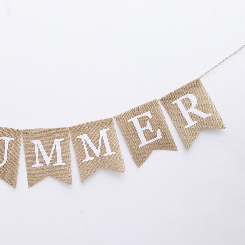 Colorful Pennant Banner Flags Spring Decorations Burlap for Party ...