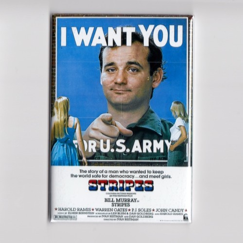 STRIPES (1981) - 2"x3" MOVIE POSTER MAGNET (bill murray comedy vhs 80s ...