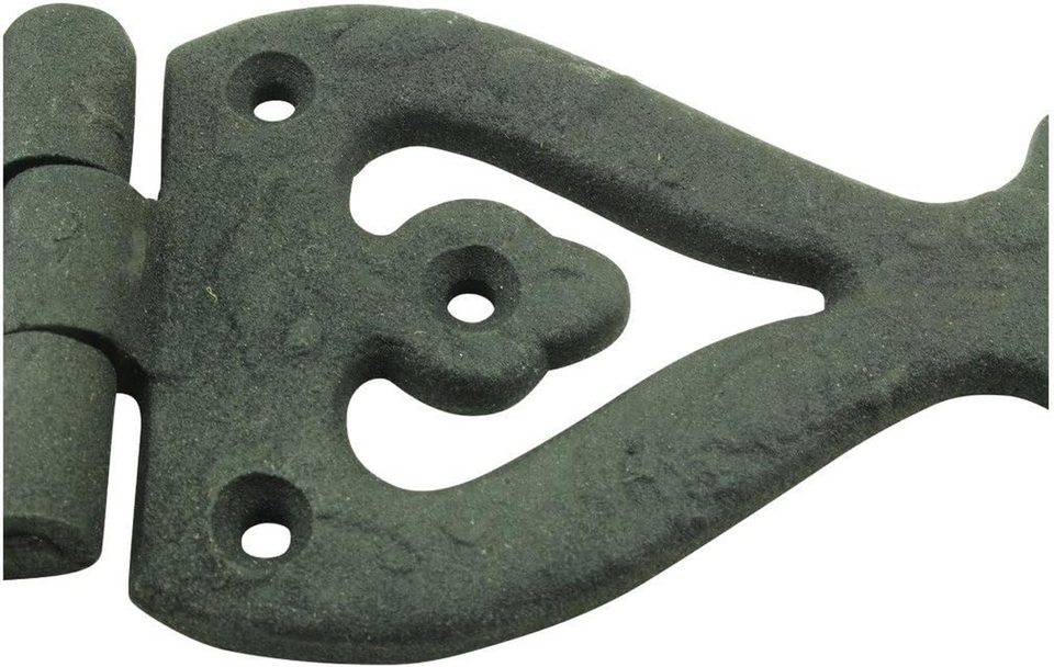 Cabinet Door Strap Hinge with Hardware 5-3/8 In. Black Rust Resistant ...
