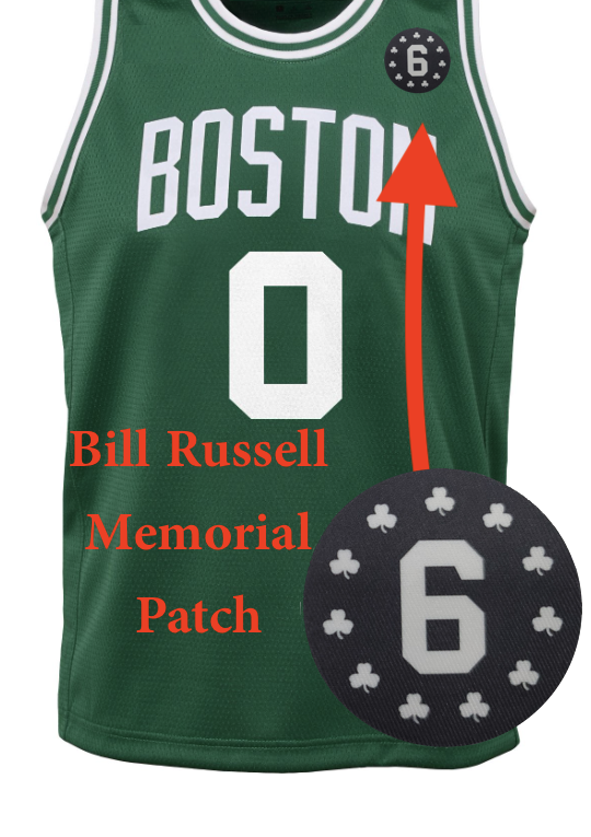 Bill Russell #6 Patch Basketball Jersey patch Clovers=11 Rings Boston ...