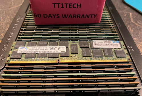 4 pcs of 16GB HP 672612-081 2RX4 PC3-12800R DDR3-1600 Server Memory ...