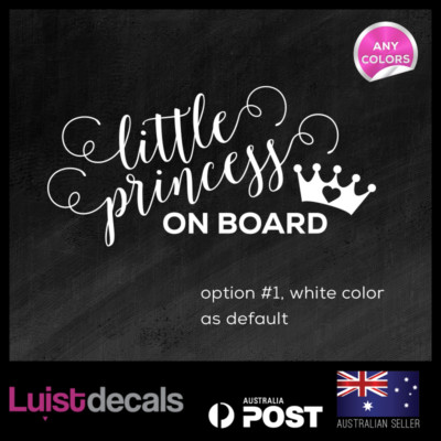 Little Princess - 225mm Length Girl Baby On Window Car Decals Vinyl ...