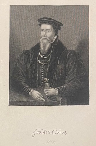 John Caius (1510-1573) Englischer Arzt College Cambridge Signatur c ...