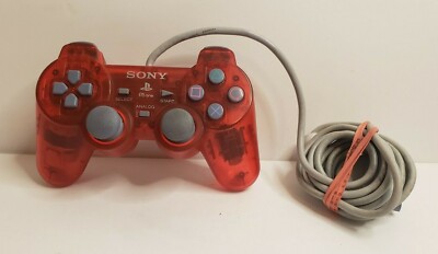 Sony PlayStation PS1 PSone OEM Transparent Red Controller SCPH-110 ...